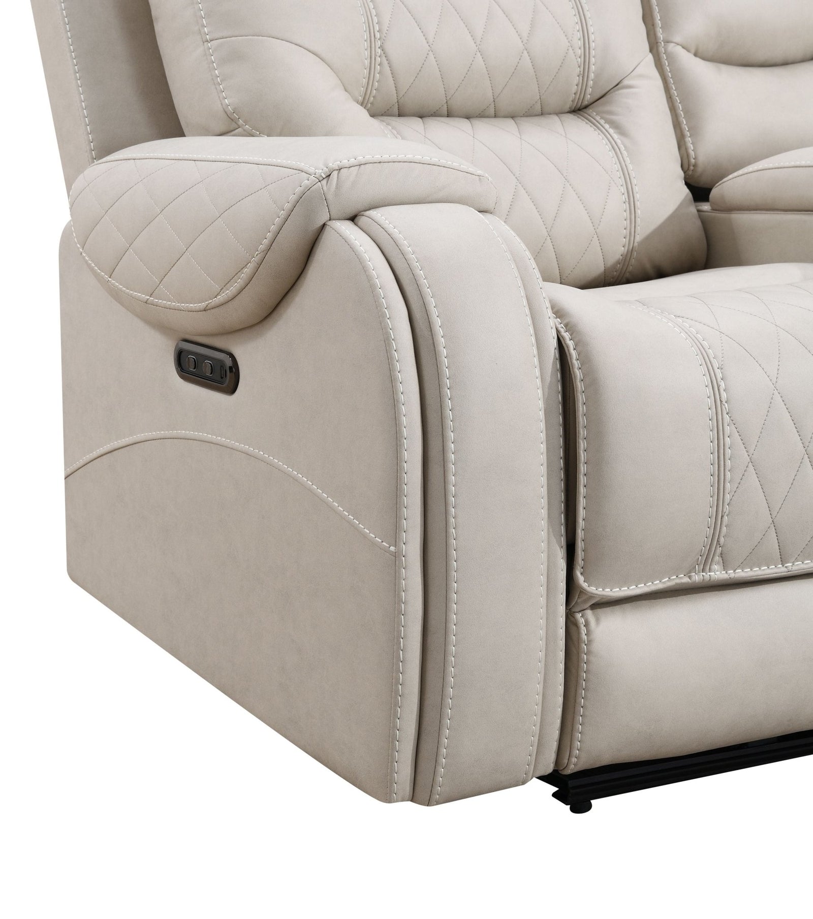 Liston 2-Seater Electric Recliner Sofa - Beige - Recliners & Reclining ...