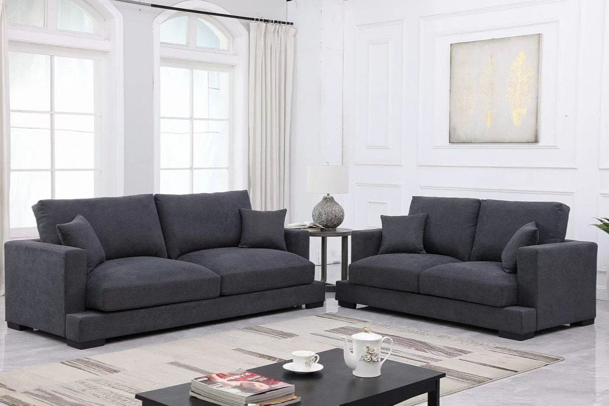 Grey fabric lounge store
